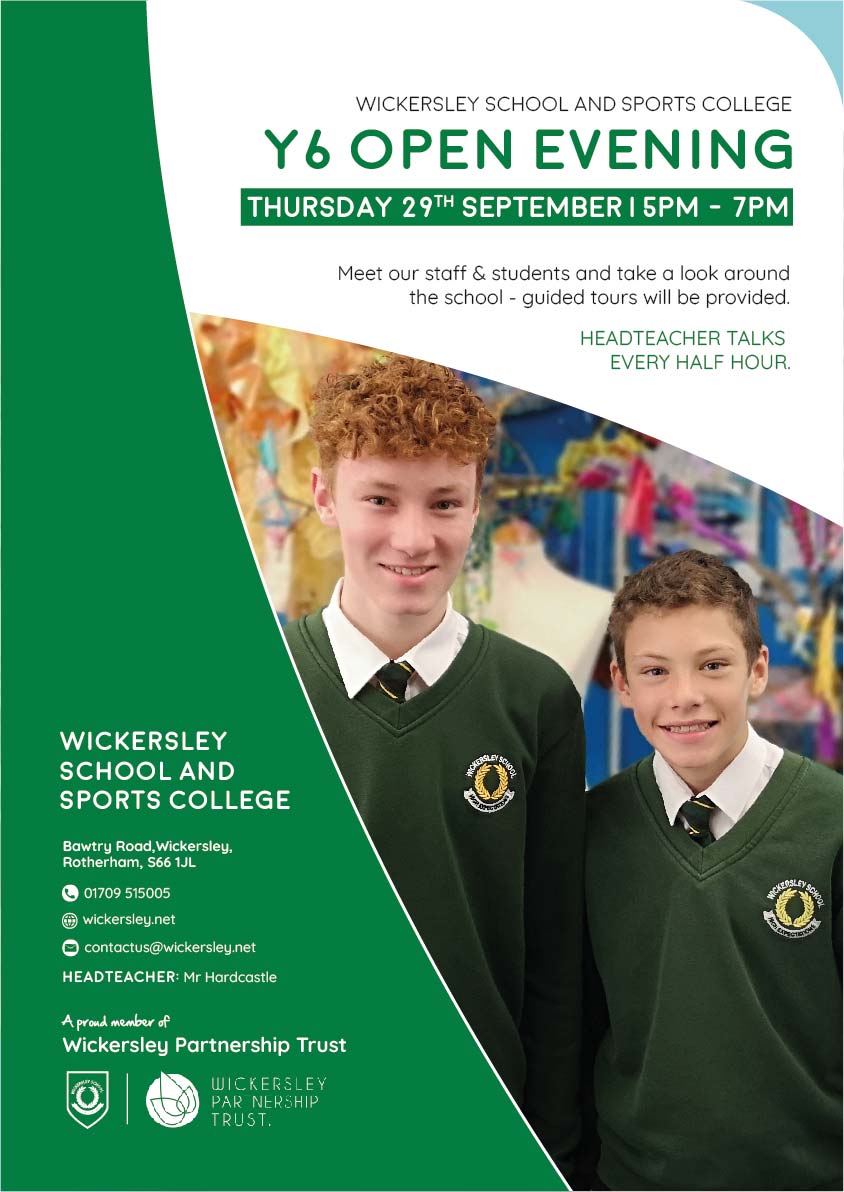 Y6 Open Evening 2022 – Wickersley School and Sports College